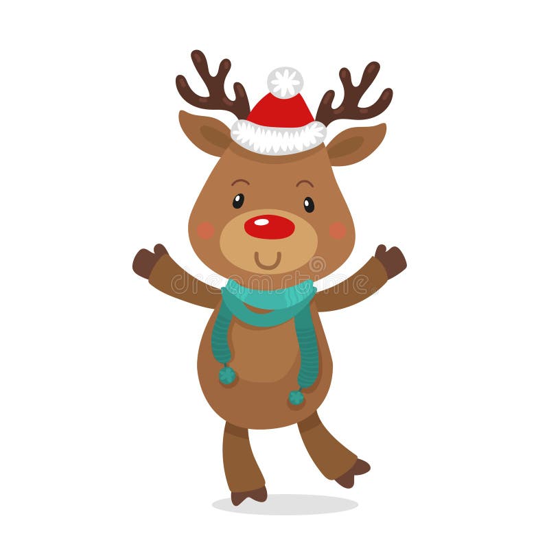 Kerstman` S Rendier Rudolph Vectorillustraties Van Rendier Rudolf ...