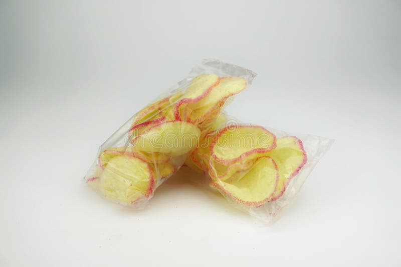 Kerupuk. Light Crackers in a Plastic Pack Stock Photo - Image of ...