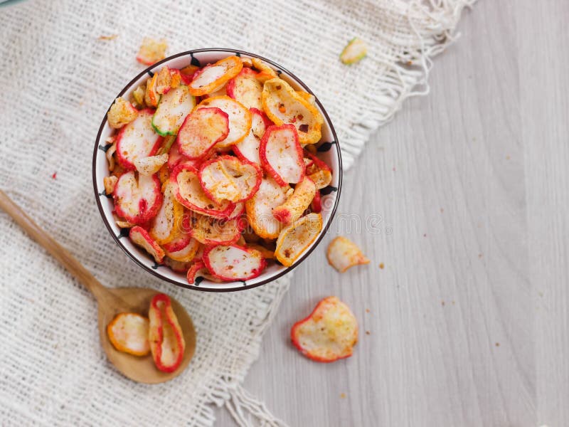Kerupuk Seblak, Typical Crackers from Bandung, West Java Stock Photo ...