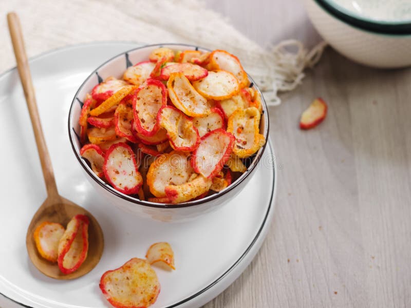Kerupuk Seblak, Typical Crackers from Bandung, West Java Stock Image ...