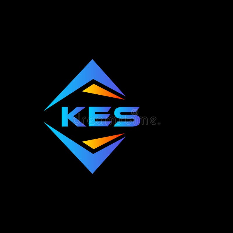 KES Abstract Technology Logo Design on Black Background. KES Creative ...