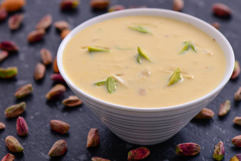 Kesar pista basundi stock image. Image of based, food - 104030863