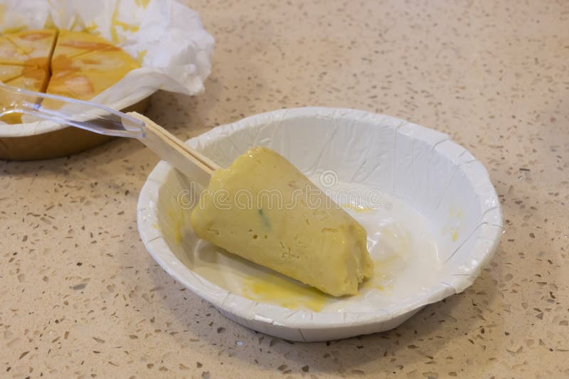 Keshar Kulfi, Served on Plate. Popular Indian Sweet Dish Stock Image ...