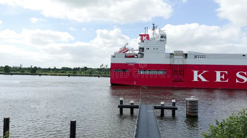Kess Cargo Ship Driving on the Water Stock Footage - Video of cargo ...