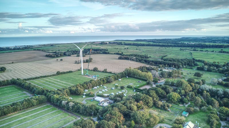 Kessingland Wind Turbine and Campsite Stock Photo - Image of campsite ...
