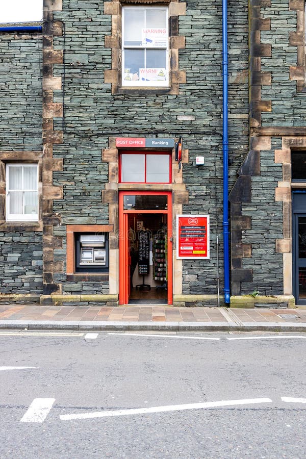 Post Office Entrance Keswick, Lake District, Cumbria, England, UK ...
