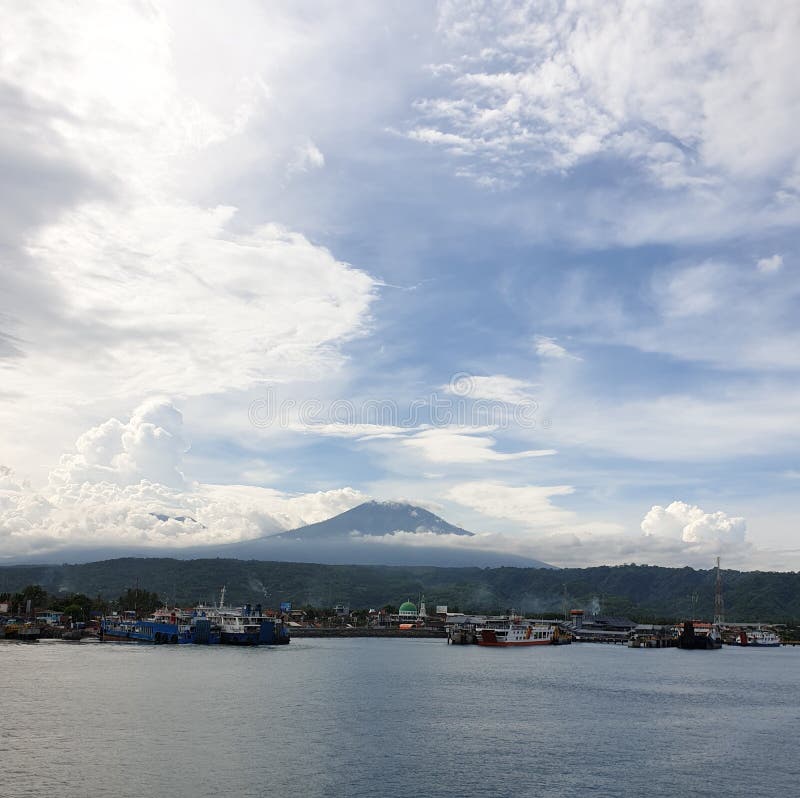 The Ketapang port stock photo. Image of vehicle, reflection - 248663426
