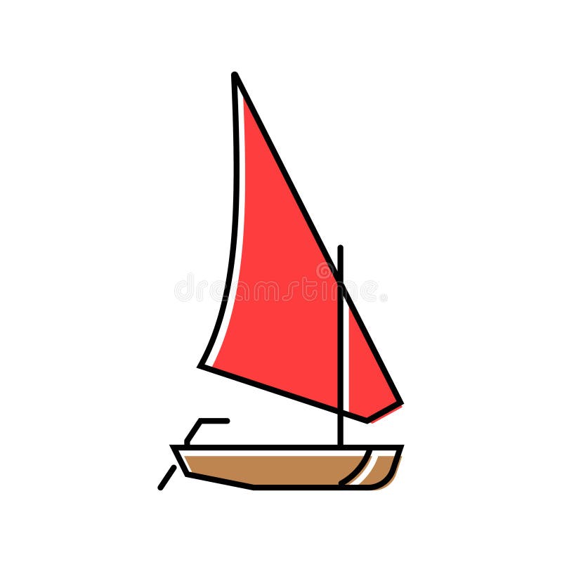 Ketch Ancient Ship Color Icon Vector Illustration Stock Vector ...