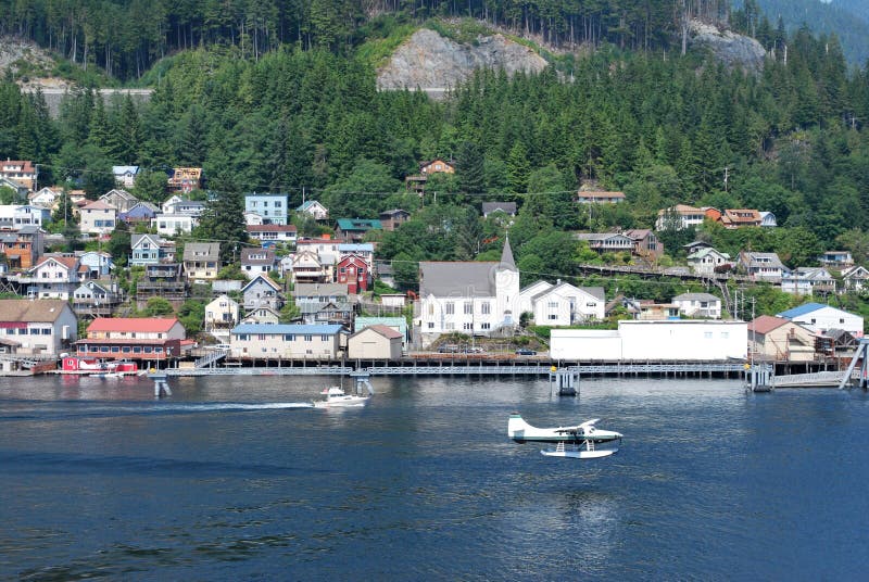 Alaska Ketchikan Waterfront Late Afternoon Sunlight Editorial Photo ...