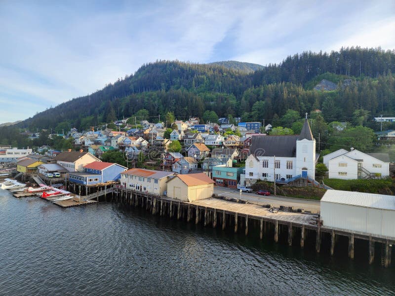 Ketchikan Alaska Downtown Port Stock Photo - Image of downtown ...