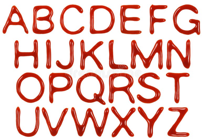 Ketchup Letters Stock Illustrations – 280 Ketchup Letters Stock ...