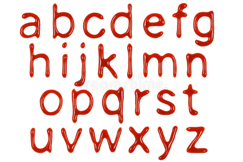 Ketchup Letters Stock Illustrations – 280 Ketchup Letters Stock ...