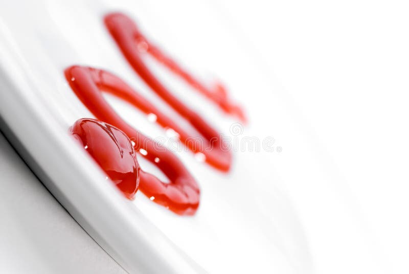 Ketchup on a plate stock image. Image of white, seasoning - 4871445