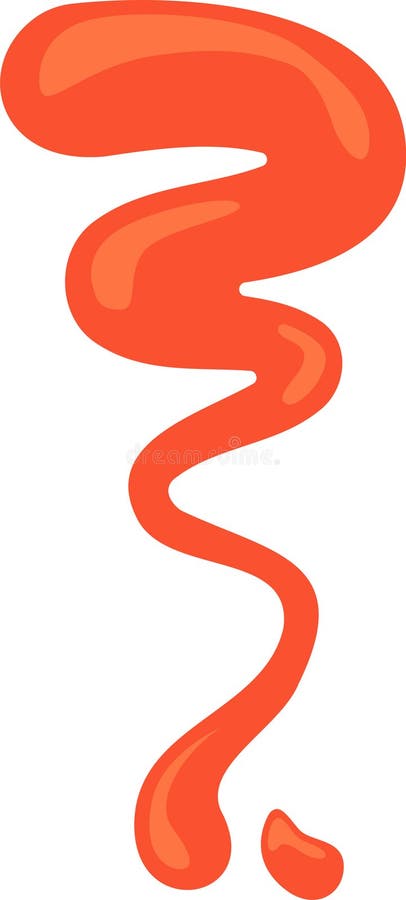 Ketchup Sauce Line stock vector. Illustration of splash - 289333619