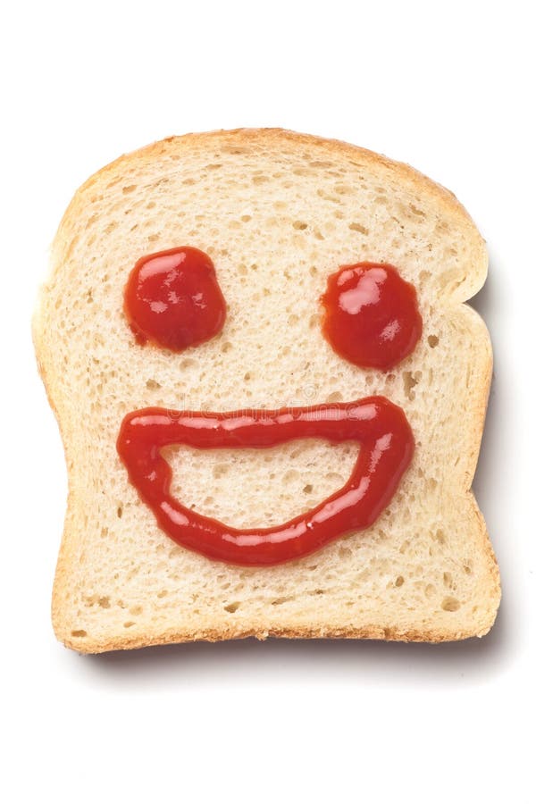 Ketchup smiley stock photo. Image of face, bread, slice - 46359236
