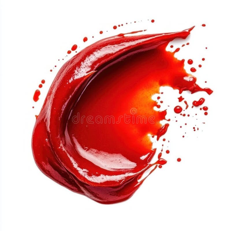 Ketchup Splash Isolated on White Stock Illustration - Illustration of ...
