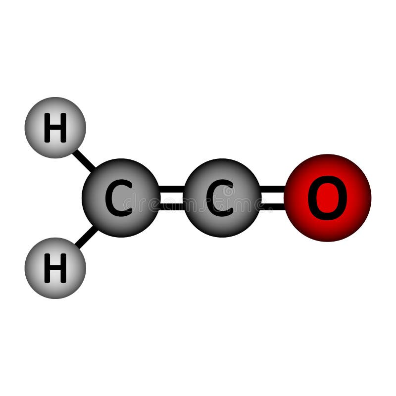 Ketene gas molecule icon stock illustration. Illustration of physics ...