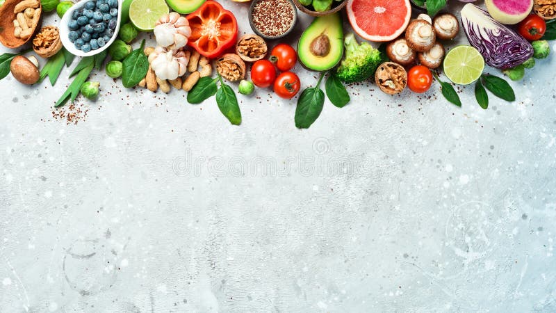 Keto Diet. the Concept of a Ketogenic Diet. on a Gray Stone Background ...