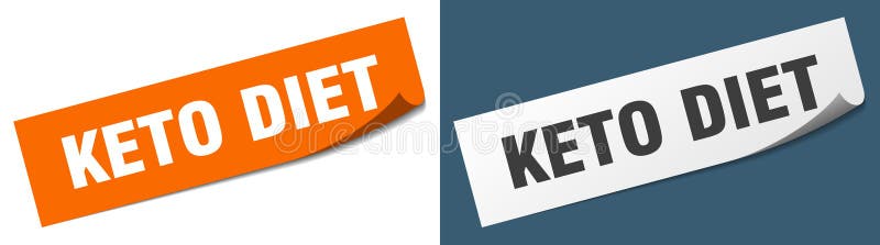 Keto Diet Sticker. Keto Diet Sign Set Stock Vector - Illustration of ...