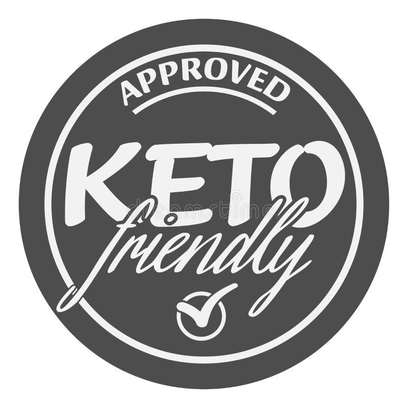 Keto Friendly Sticker or Label Vector Illustration Stock Vector ...