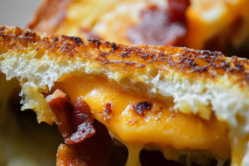 Keto Grilled Cheese with Almond Flour Bread, Bacon Bits, Crispy Edge ...