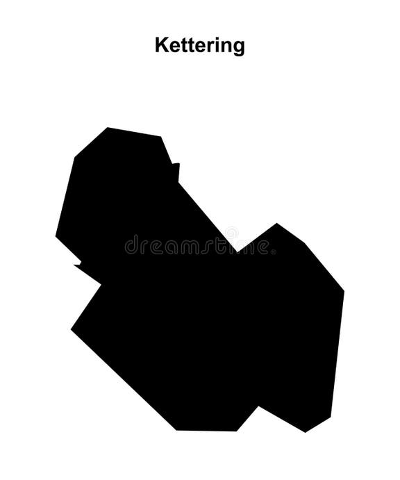 Kettering outline map stock vector. Illustration of design - 371644693