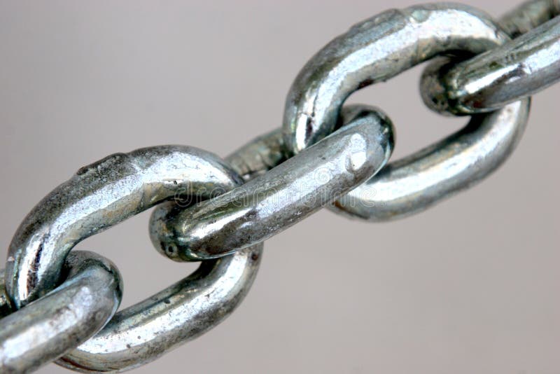 Zware Ketting Op Geborsteld Metaal Stock Afbeelding - Image of gegevens ...