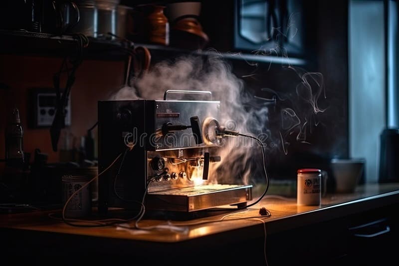 Scene of Burnt Kitchen Appliances, Including a Kettle and a Coffee ...