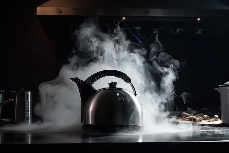 Scene of Burnt Kitchen Appliances, Including a Kettle and a Coffee ...