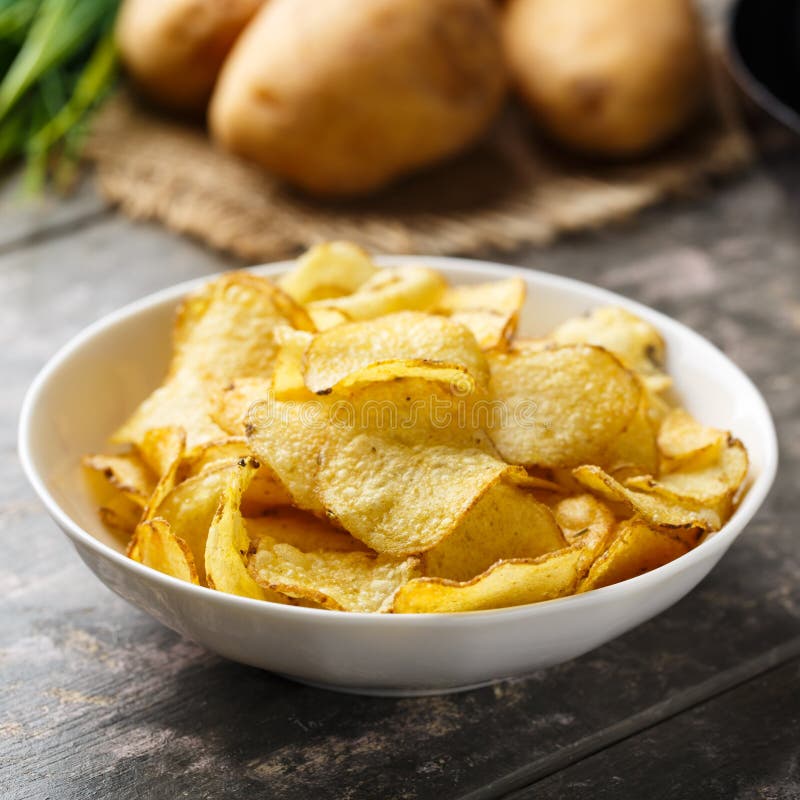 Kettle Cooked Potato Crisps Stock Image - Image of calories, junk: 85235245