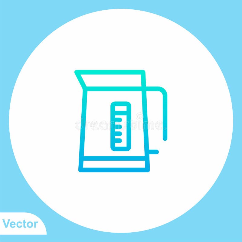 Kettle Flat Vector Icon Sign Symbol Stock Vector - Illustration of ...