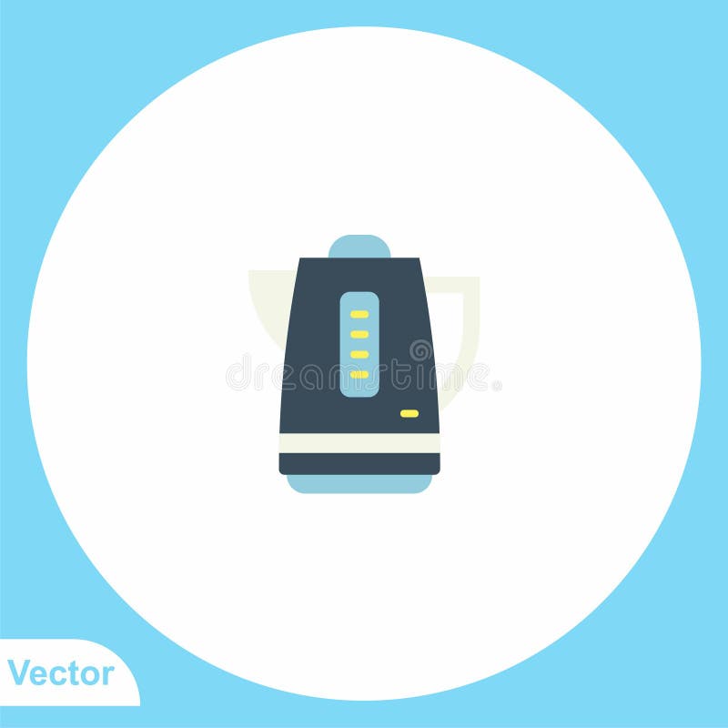 Kettle Flat Vector Icon Sign Symbol Stock Illustration - Illustration ...