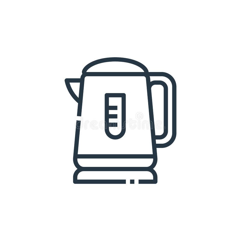 Kettle Icon Vector from Cooking Concept. Thin Line Illustration of ...