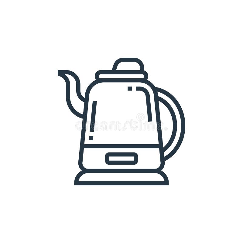 Kettle Icon Vector from Home Appliances Concept. Thin Line Illustration ...