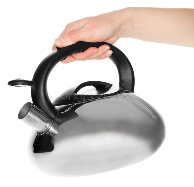 Kettle in man hand stock image. Image of drink, style - 42274901