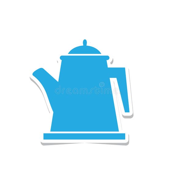 Kettle Sticker. Vector Illustration Decorative Design Stock Vector ...