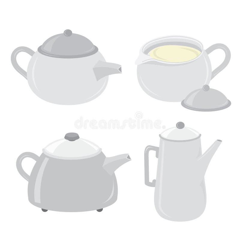Kettle Teakettle Pot Cartoon Vector Stock Vector - Illustration of ware ...