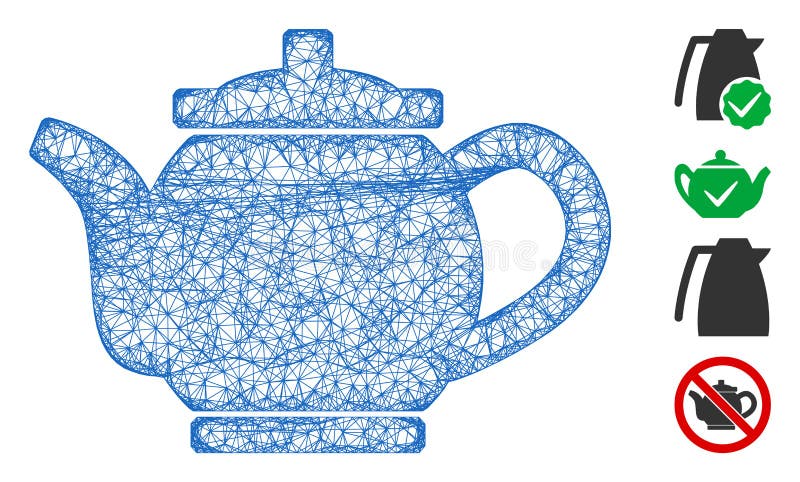 Kettle Web Vector Mesh Illustration Stock Illustration - Illustration ...