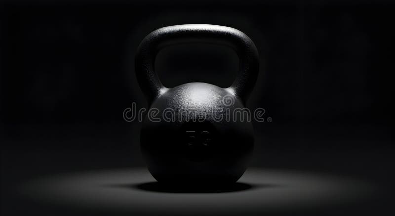 Kettlebell on Dark Background Strength Training Equipment Stock Image ...