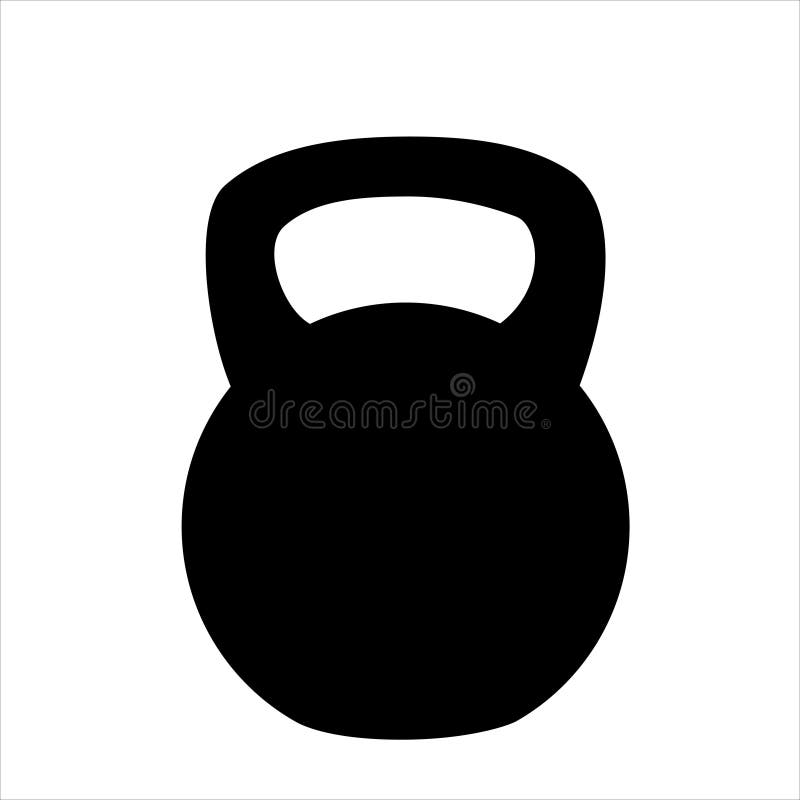 Kettlebell Icon Isolated on White Background. Stock Vector ...