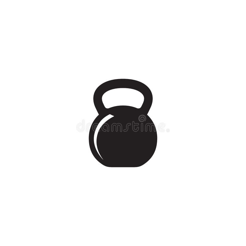 Kettlebell Vector Icon on White Illustration Stock Vector ...