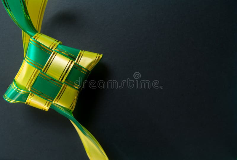 Ketupat. the Colorful Ribbons of Ketupat with Dark Background Stock ...