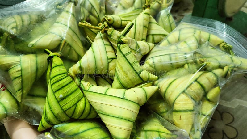 Ketupat Palas forzen stock photo. Image of soil, cuisine - 276096868