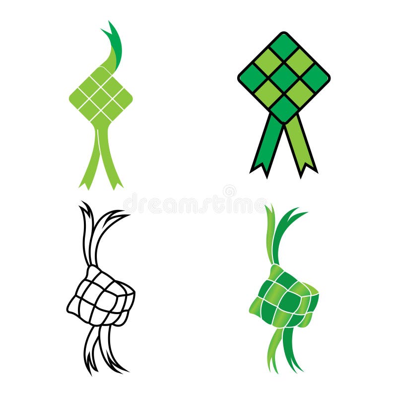 Ketupat or Rice Dumpling Icon Stock Vector - Illustration of classic ...