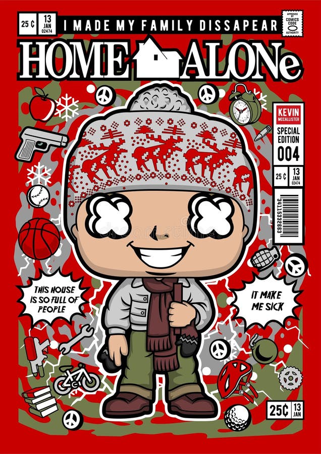 Kevin Home Alone stock illustration. Illustration of sketch - 324265156