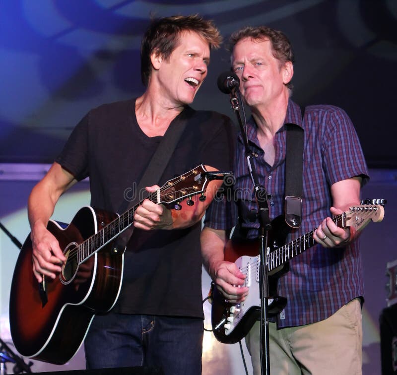 Kevin and Michael Bacon editorial stock photo. Image of guitars - 15360818