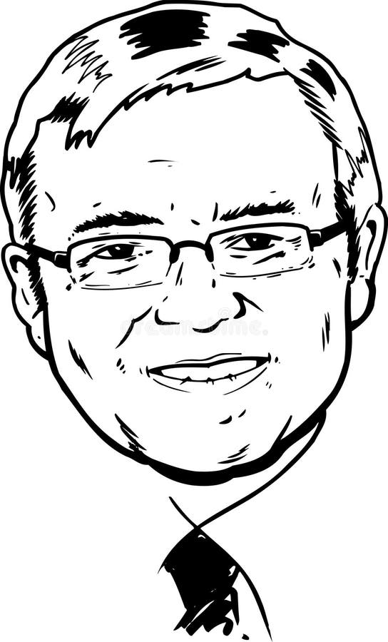 Kevin Rudd Portrait - Black And White Version Editorial Image - Image ...