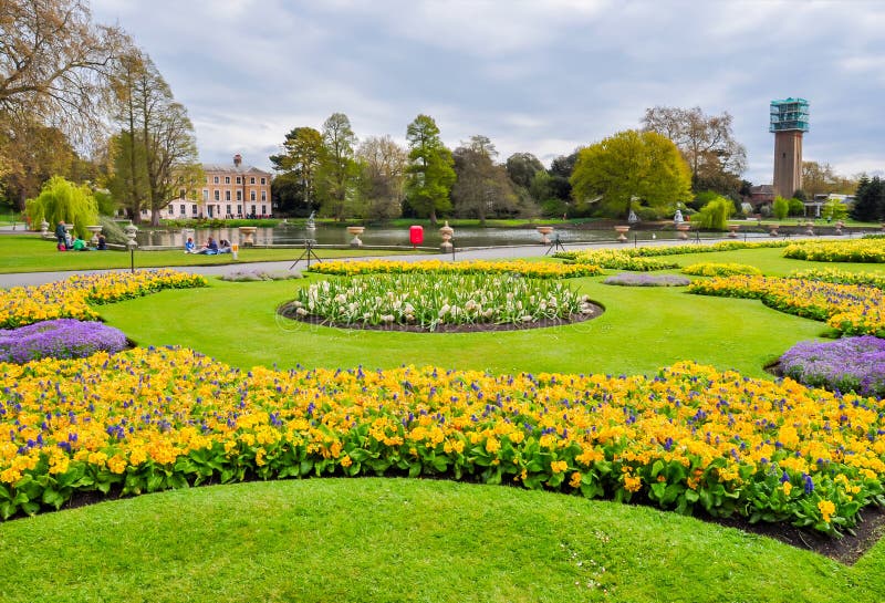 Kew Botanical Garden in Spring, London, UK Stock Image - Image of lake ...