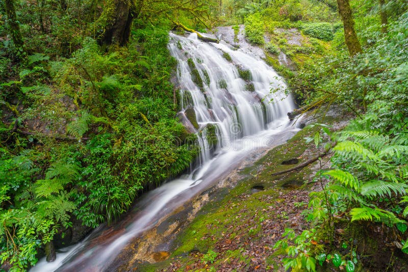 Kew Mae Pan waterfall stock image. Image of water, natural - 47068491