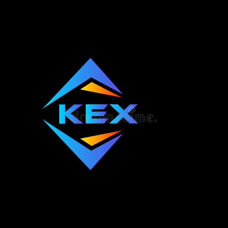 KEX Abstract Technology Logo Design on Black Background. KEX Creative ...